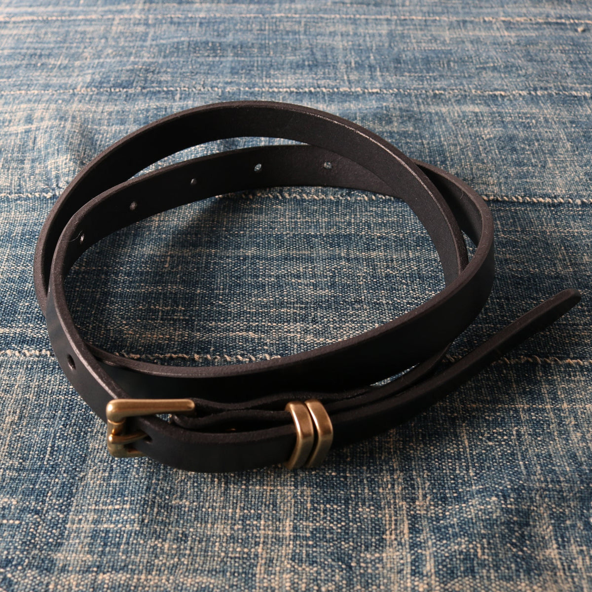 【Himeji Leather】Narrow Leather Belt BR-10000 – BARNS OUTFITTERS